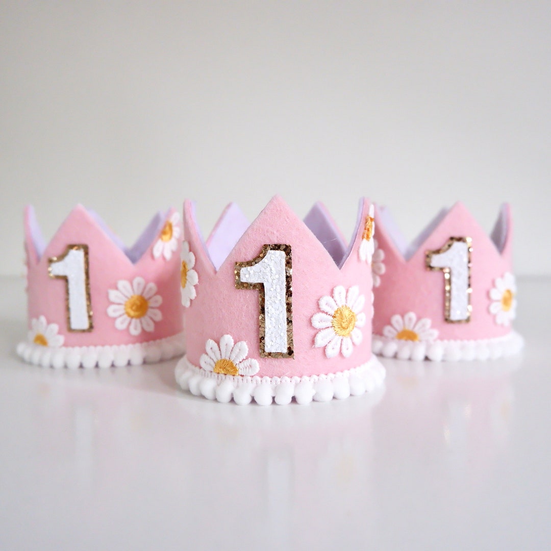 Pink Daisy Boho Birthday Crown - Boho Crown - First Birthday - Daisy ...