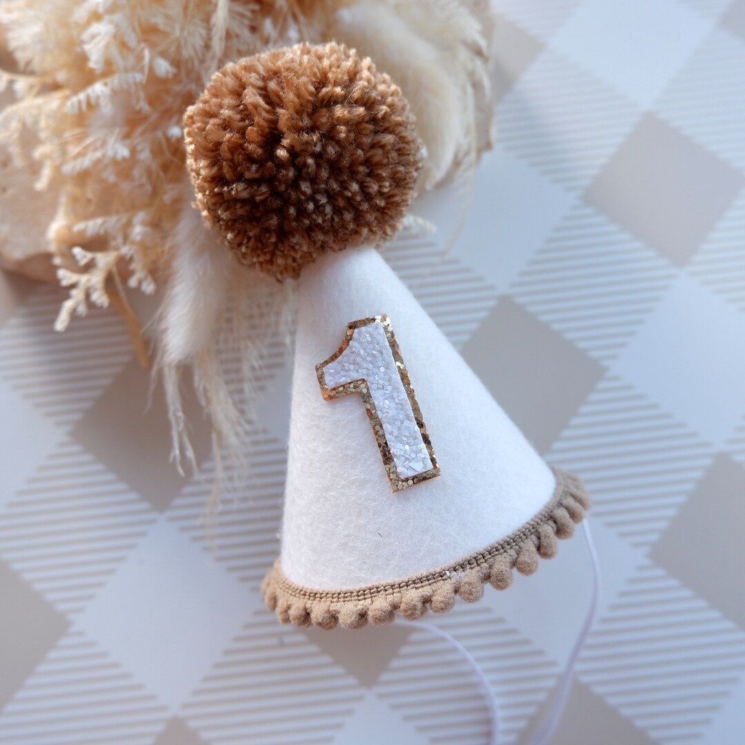 White Mocha Party Hat - White Mocha Birthday Hat - First Birthday ...
