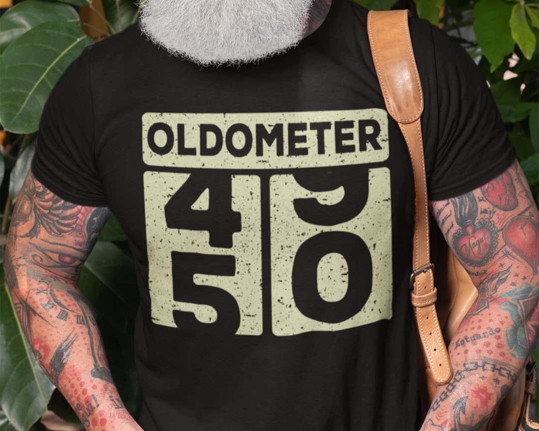 50th Birthday Shirt for Men, Oldometer Shirt, Funny 50th Birthday, 50 ...