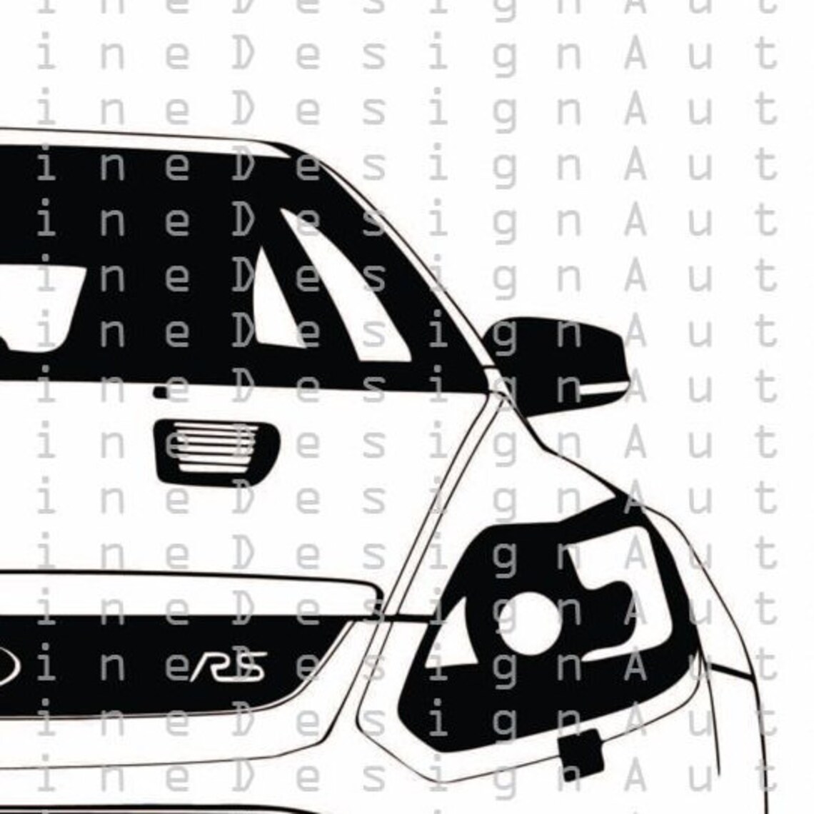 Ford Focus RS Gen 2 Rally Racing Drift Drag Svg Pdf Dxf Eps | Etsy