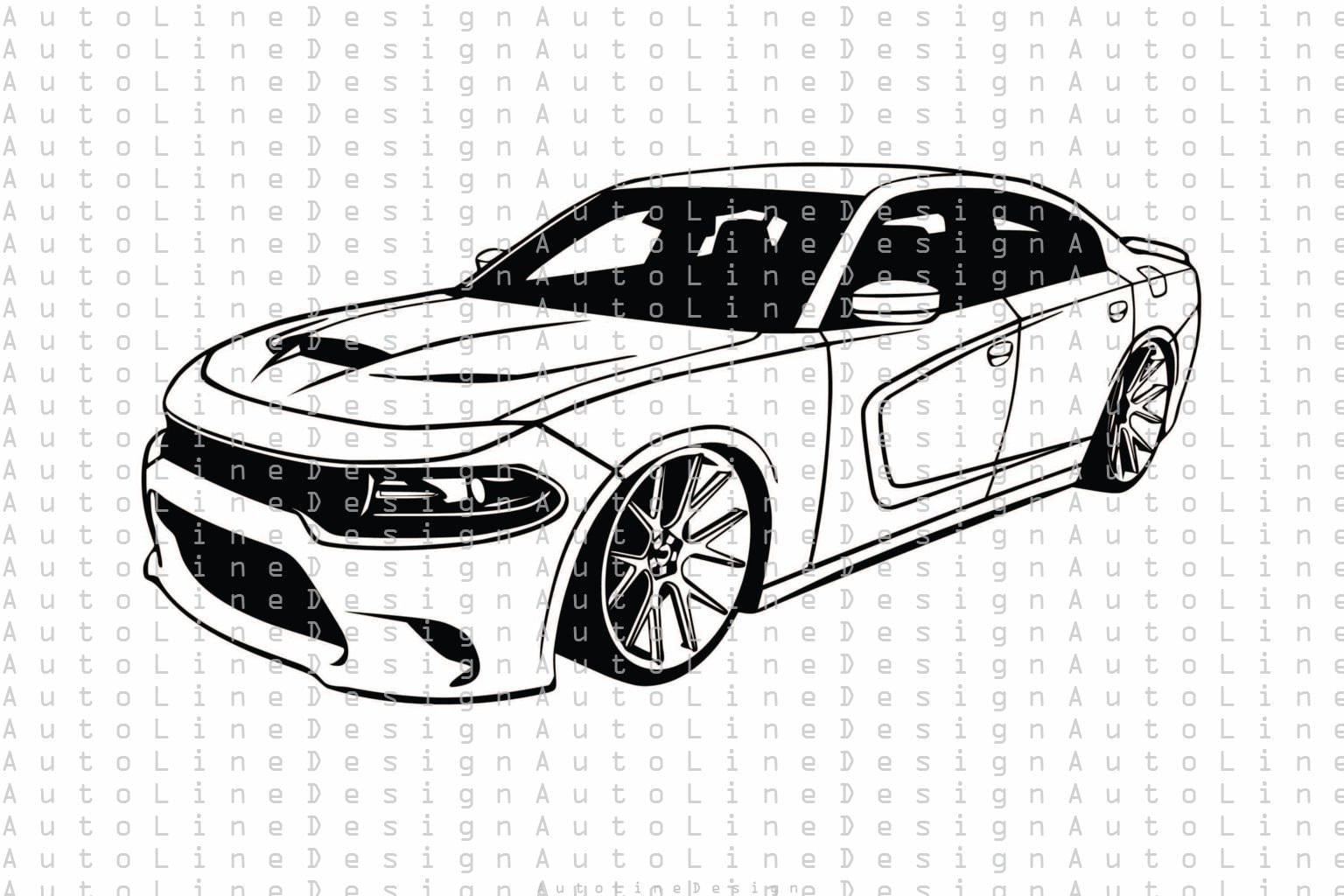 Dodge Charger SRT Hellcat Gen 7 Muscle car Low rider stance | Etsy