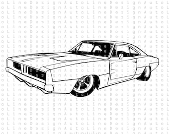 Dodge Charger Vector | Etsy