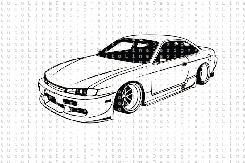 Nissan Silvia S14 240SX JDM Tuning Lowrider Svg Pdf Dxf Eps | Etsy