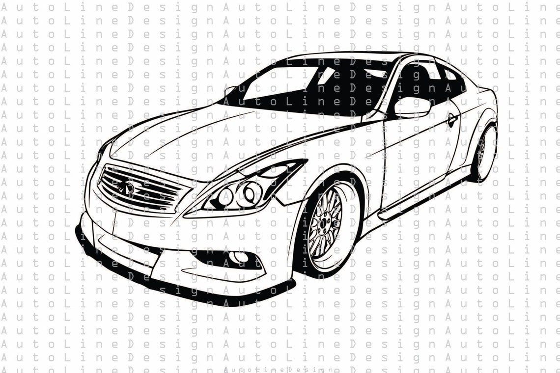 Infiniti G37 Coupe V36 JDM Tuning Lowrider Stance Svg Pdf Dxf | Etsy