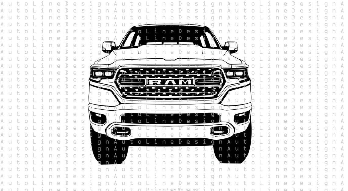 Dodge Ram 1500 2020 2021 Hemi Truck Pickup Svg Pdf Dxf Png Eps | Etsy