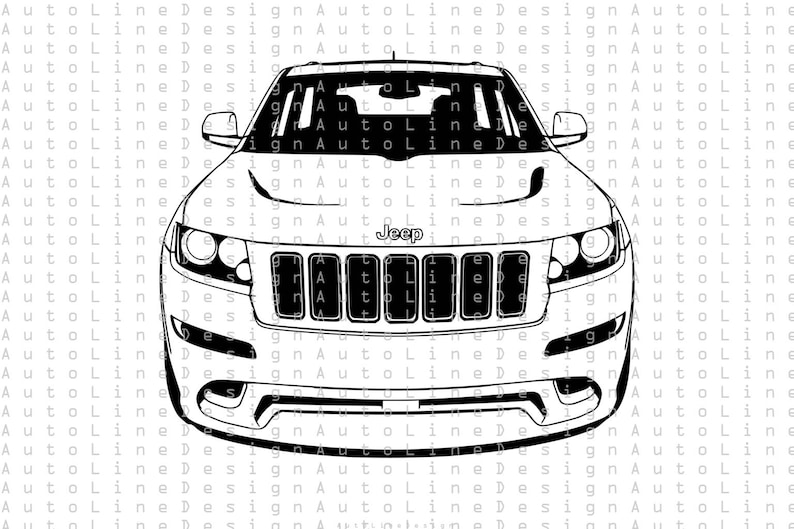 Jeep Grand Cherokee SRT8 WK2 Offroad 4x4 Svg Pdf Dxf Eps Png | Etsy