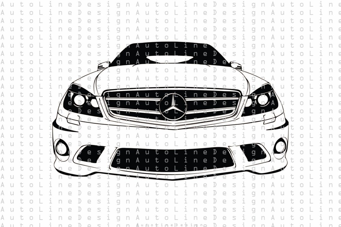 Mercedes Benz C63 AMG W204 Tuning Racing Svg Pdf Dxf Eps Png | Etsy