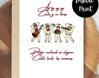 Feliz Cumpleaños Greeting Card | Spanish Birthday Card | Skeleton ...