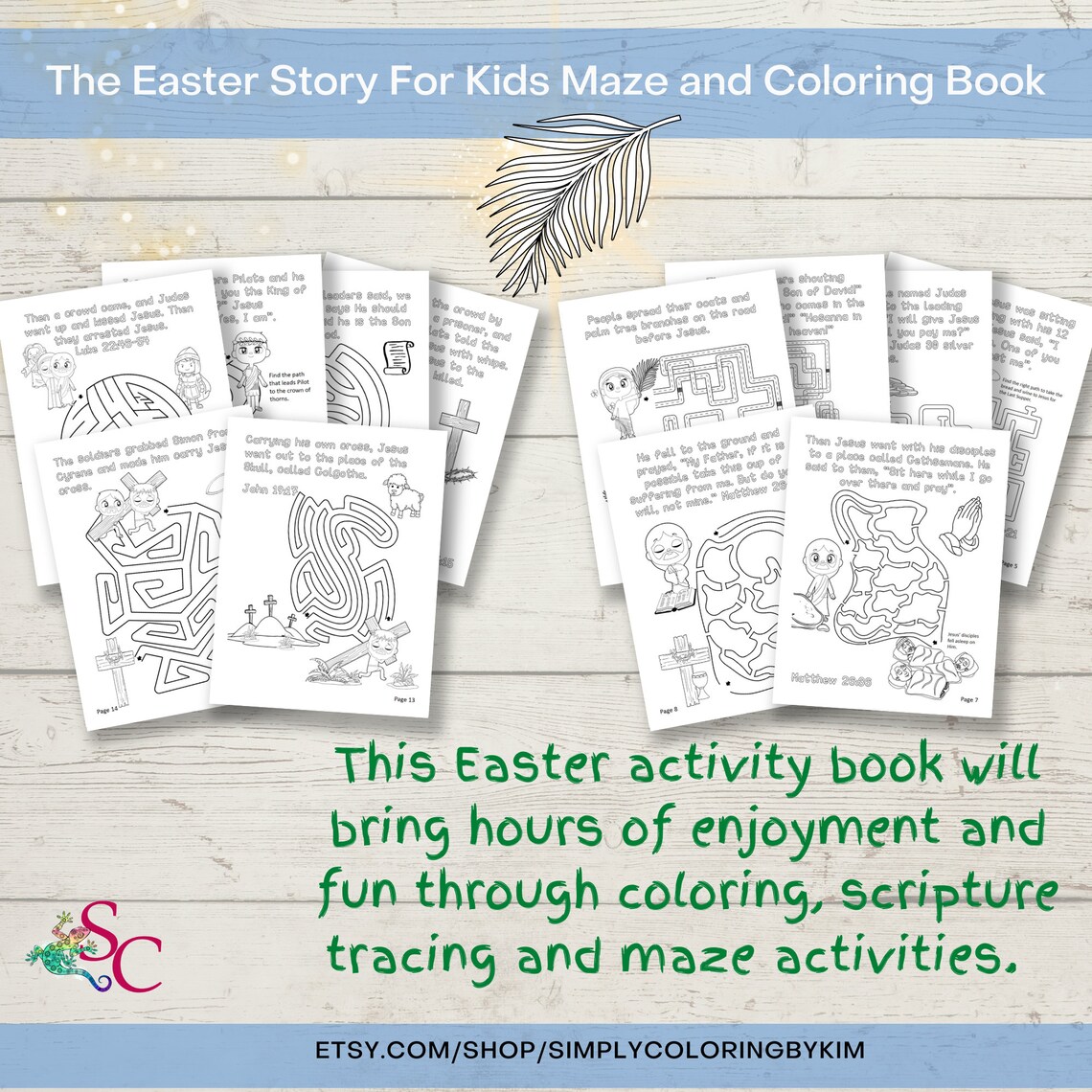 Easter Story for Kids Maze Book, Easter Story Coloring Book ...