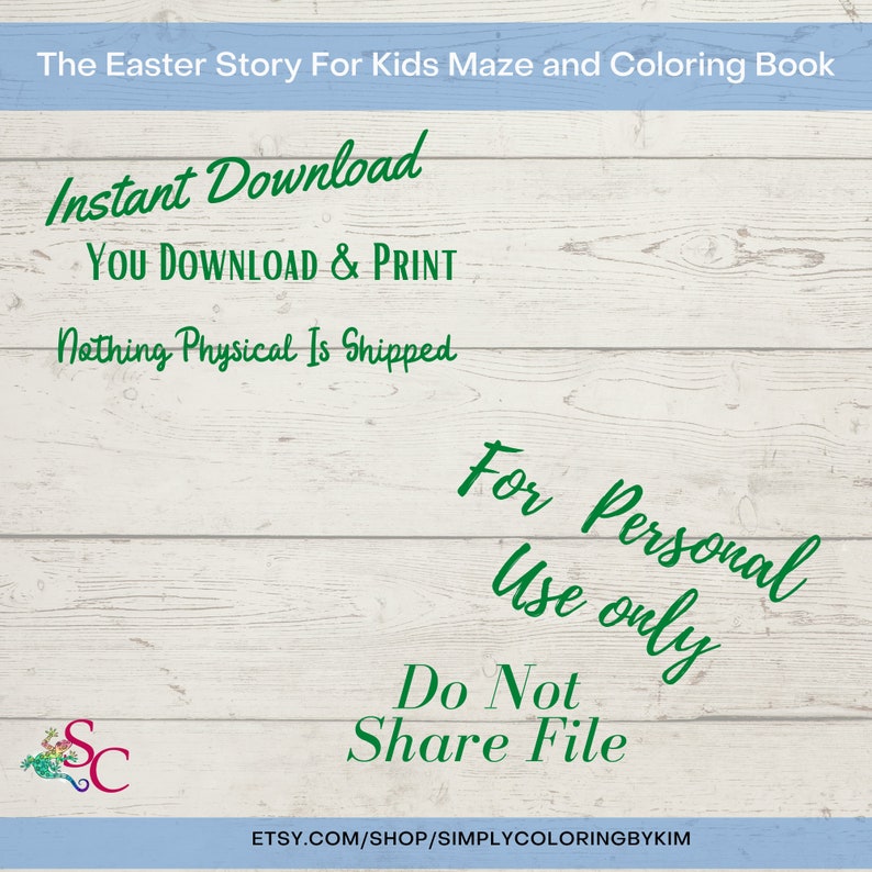 Easter Story for Kids Maze Book, Easter Story Coloring Book ...