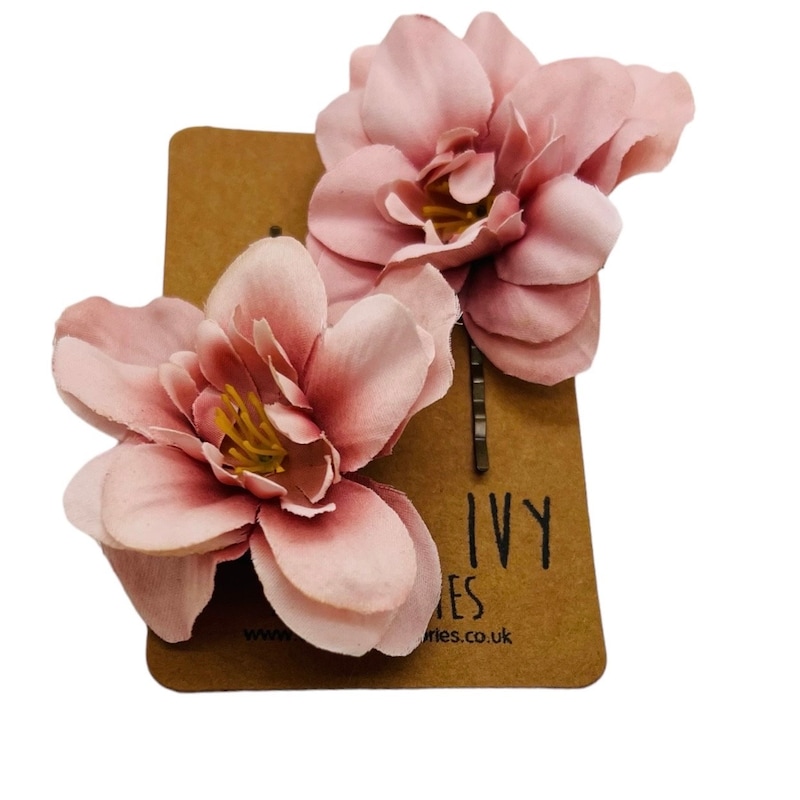 Pink Hair Flower - Etsy