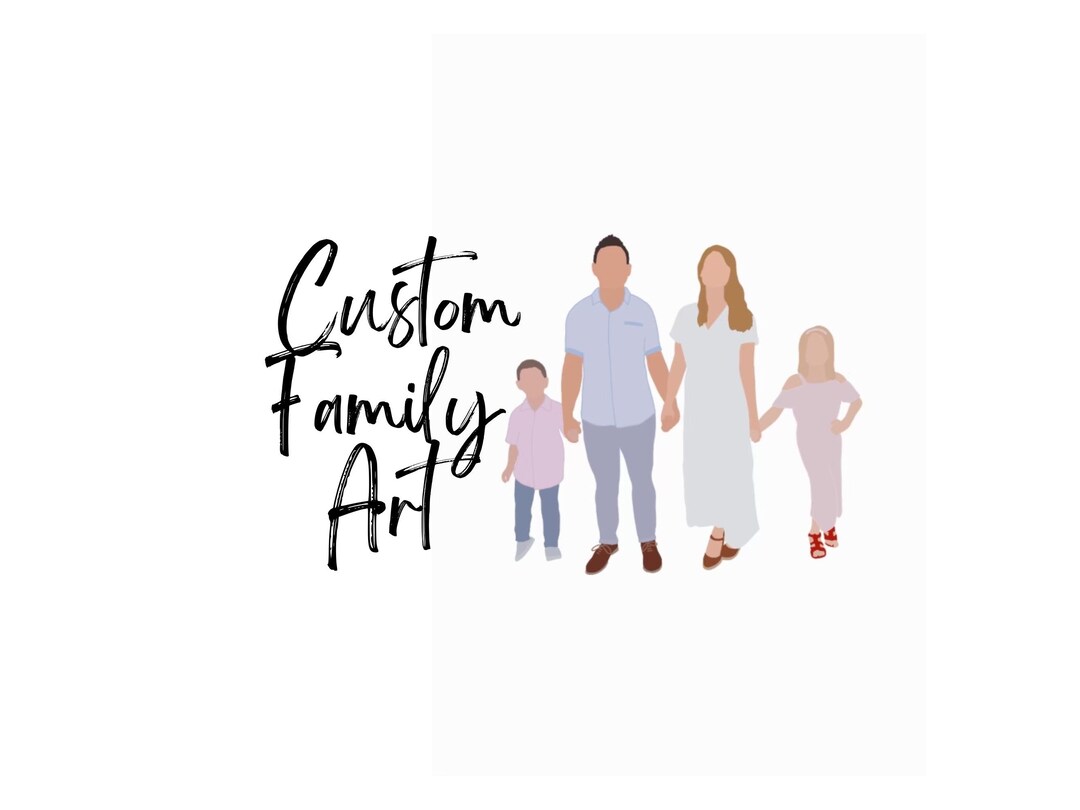 Personalized Custom Family Art From Photo | Mother's Day | Father's Day ...