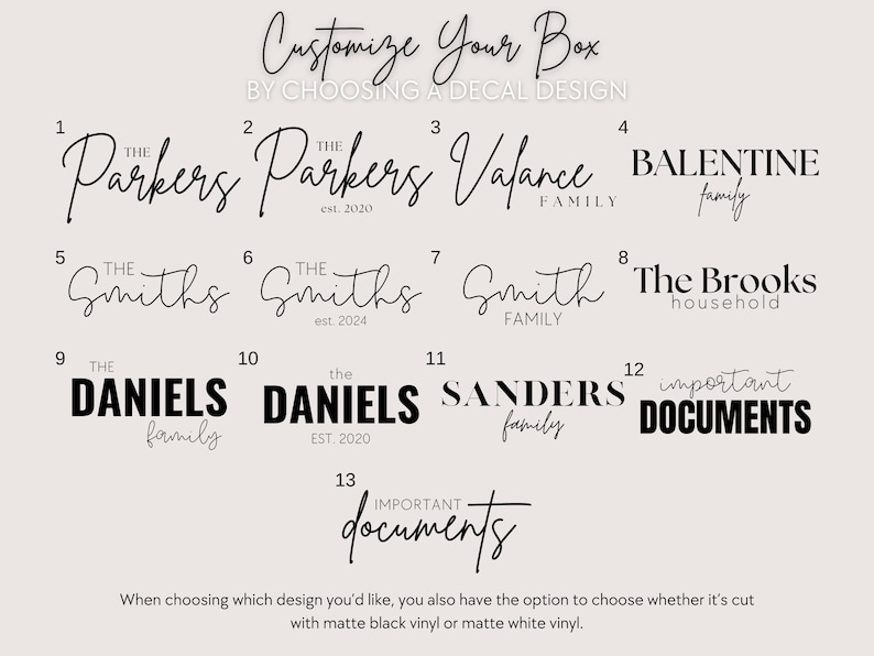 Custom File Box Labels, DIY Family Document Organizer Kit - Etsy