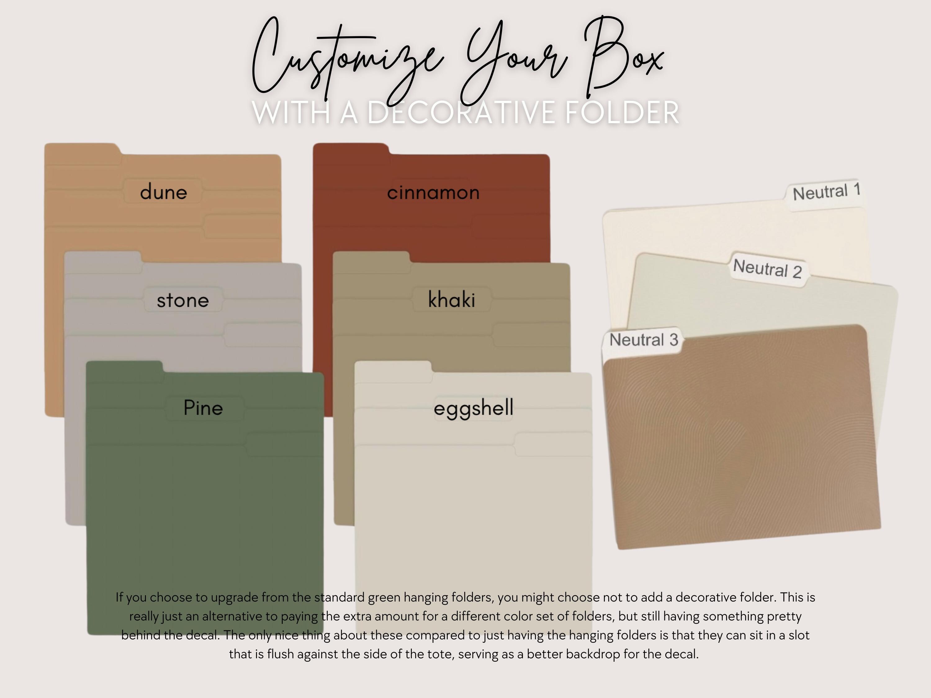 Custom File Box, Family Document Box, Household Document Box, Household ...