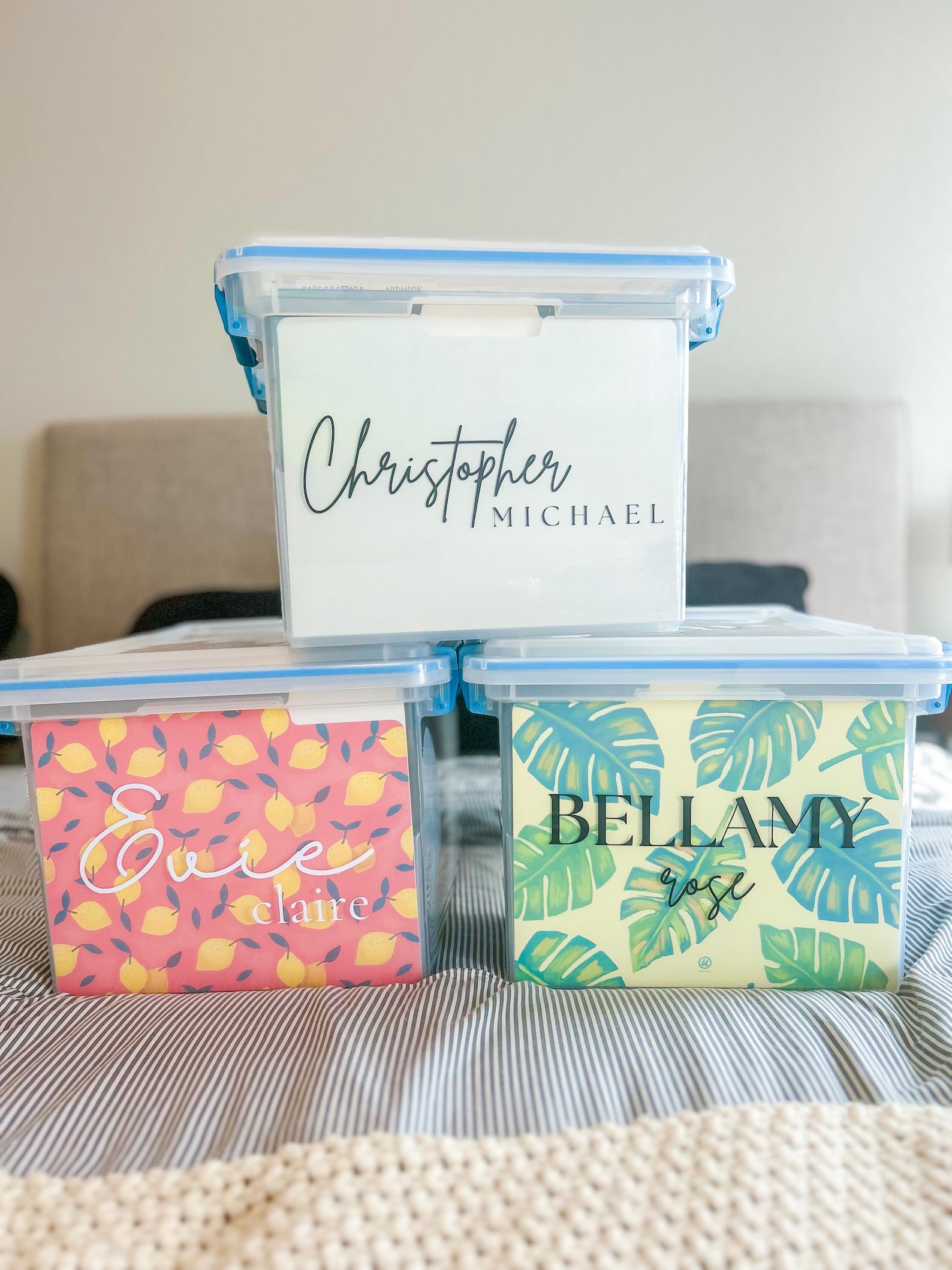 Kids Memory Box, Kids File Box, Milestone Tote, Memory Box, School ...