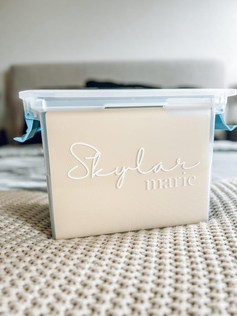 Kids Memory Box, Kids File Box, Milestone Tote, Memory Box, School ...