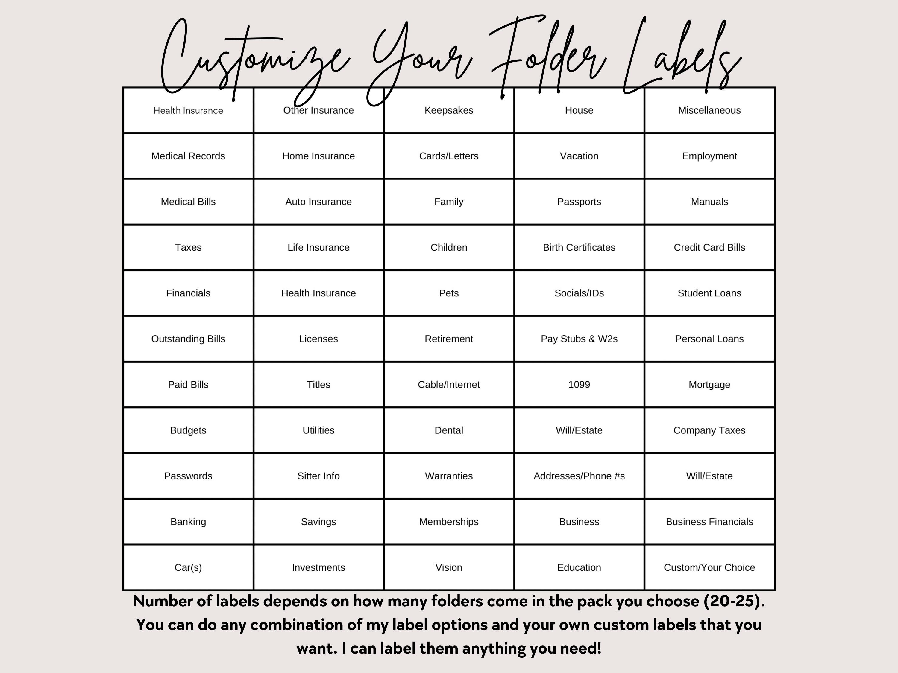 Custom File Box, Family Document Box, Household Document Box, Household ...