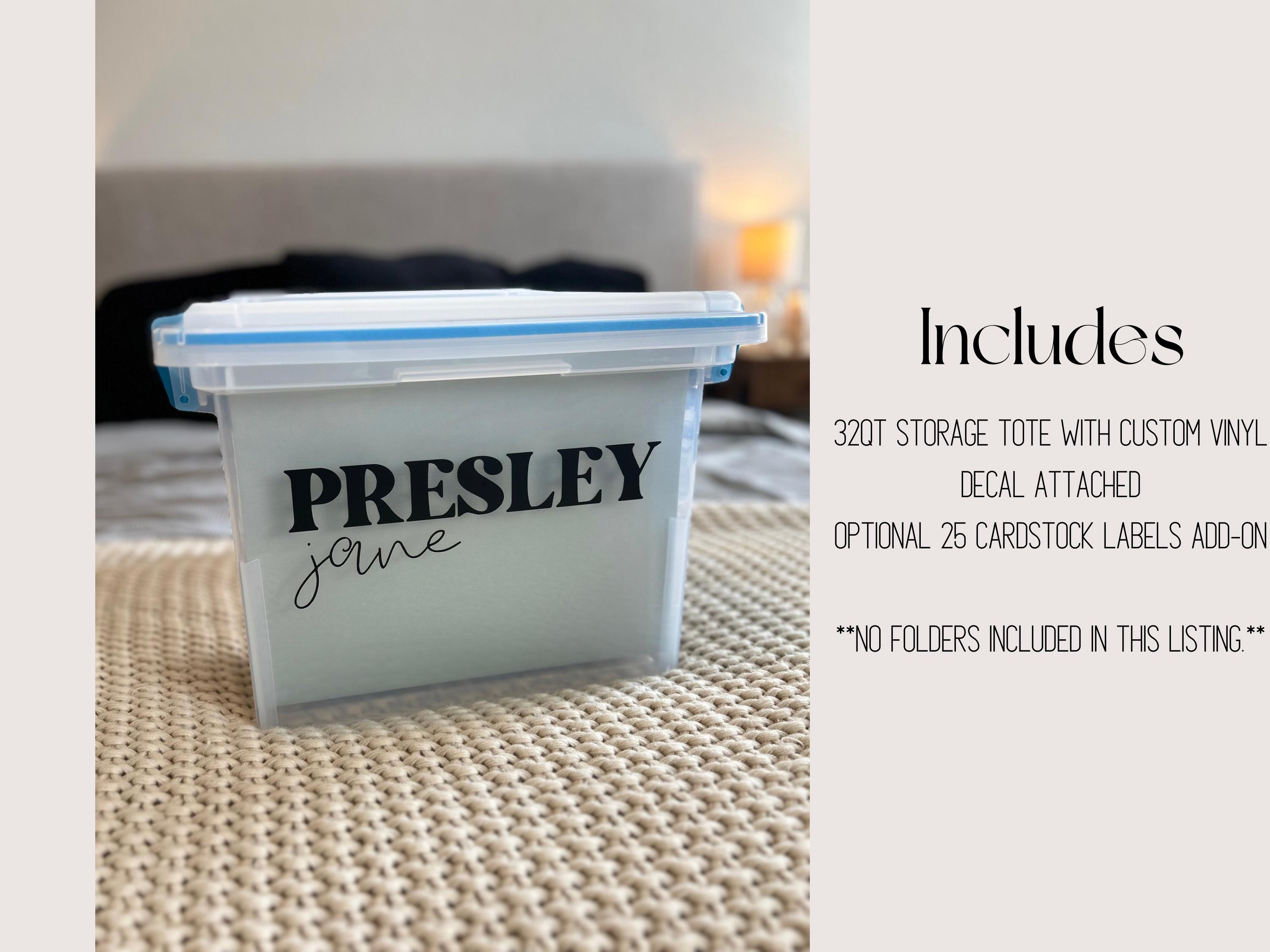 Kids Memory Box, Kids File Box, Milestone Tote, Memory Box, School ...