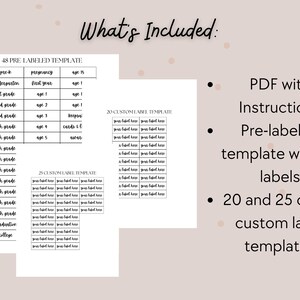 Memory Box Labels, Milestone Tote Labels, Printable Folder Labels ...