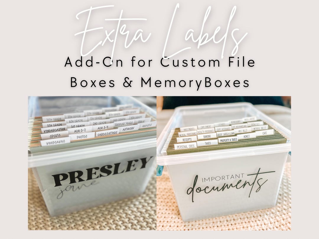 Custom File Box Labels, Family File Box, File Box Label, Family ...