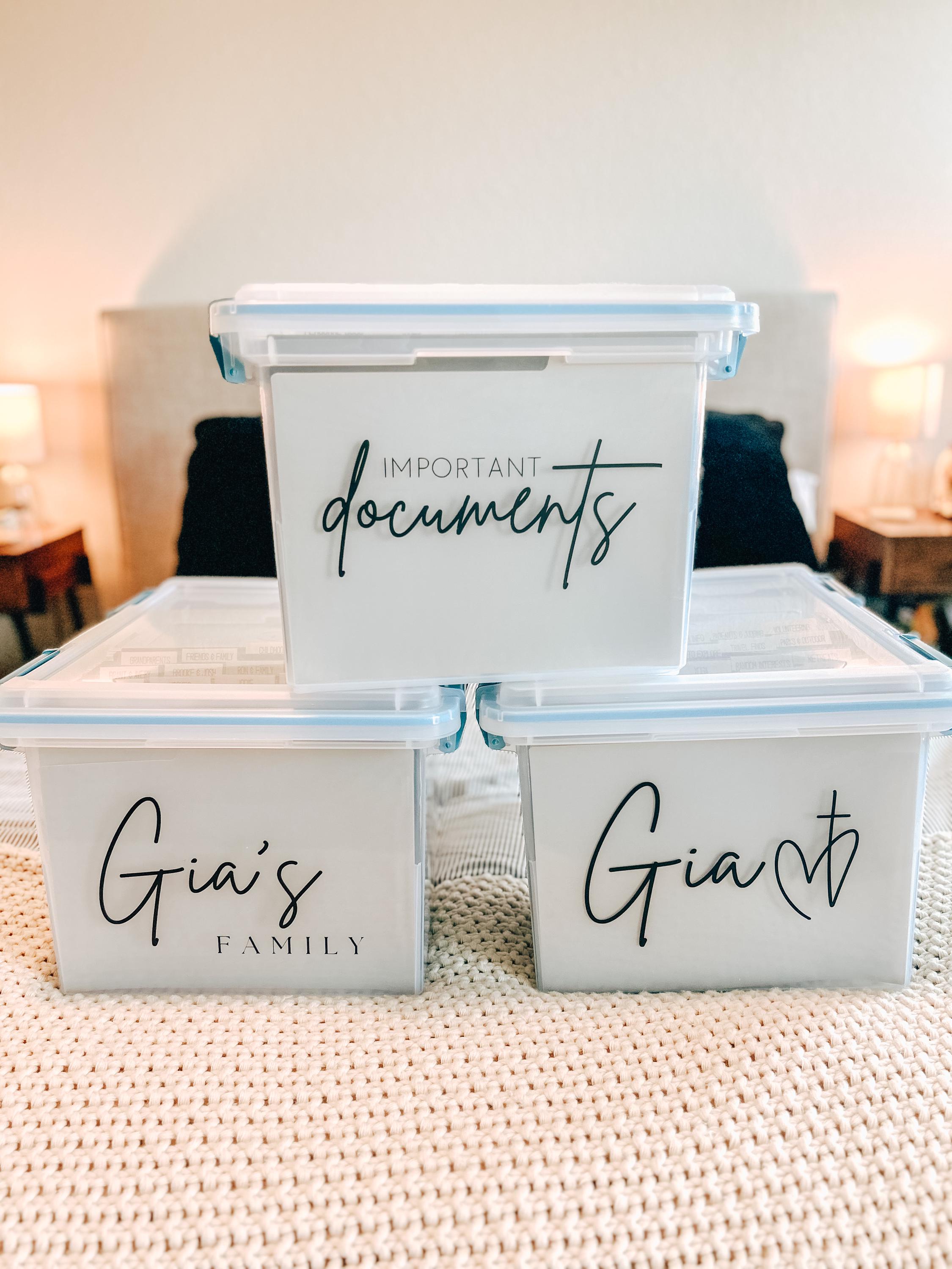 Custom File Box Labels, Family File Box, File Box Label, Family ...