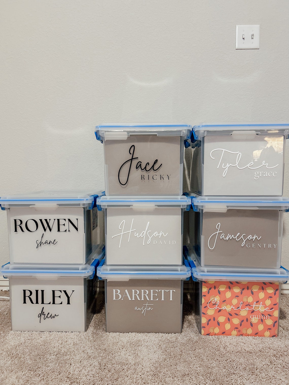 Kids Memory Box, Kids File Box, Milestone Tote, Memory Box, School ...