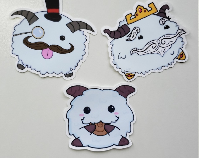 League of Legends Poro Sticker Pack, King Poro, Biscuit Poro, Gentleman ...