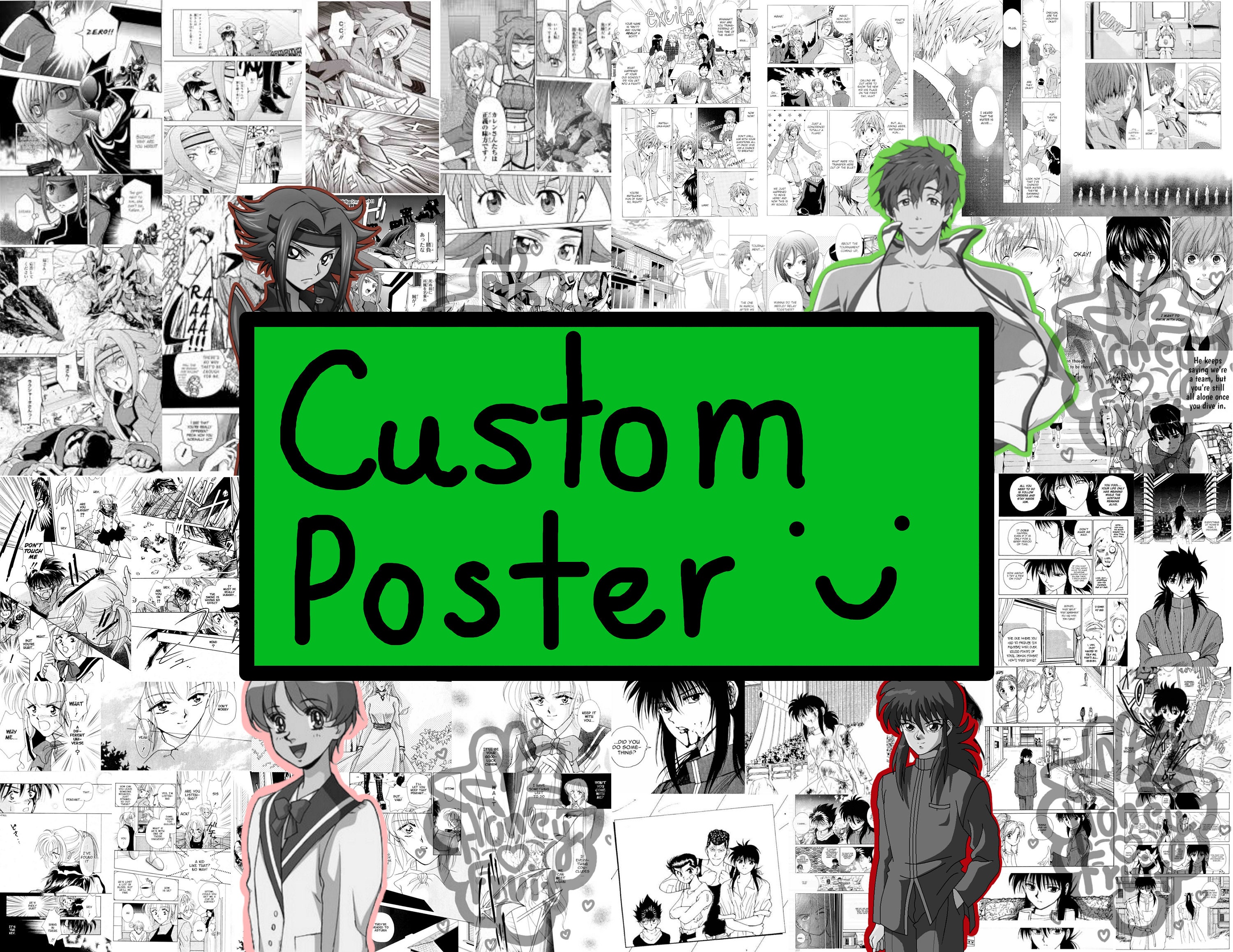 Custom Anime Character Manga Poster/print - Etsy
