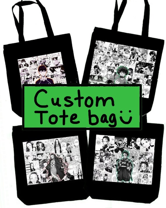 Custom Anime Character Manga Tote Bag | Etsy