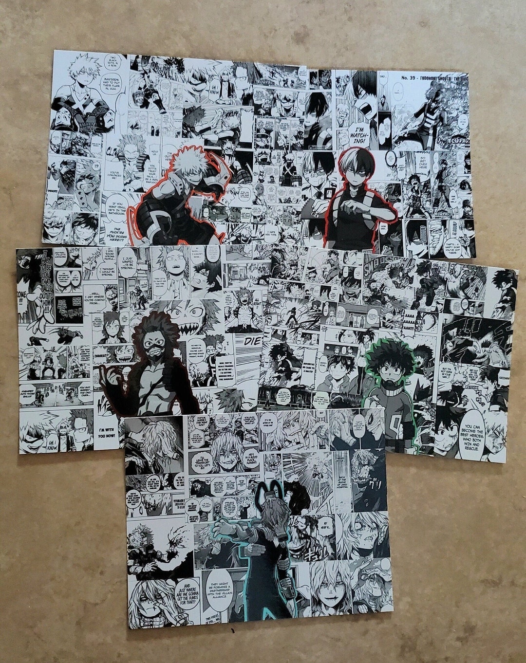MHA Manga Panel Mini Prints - Etsy