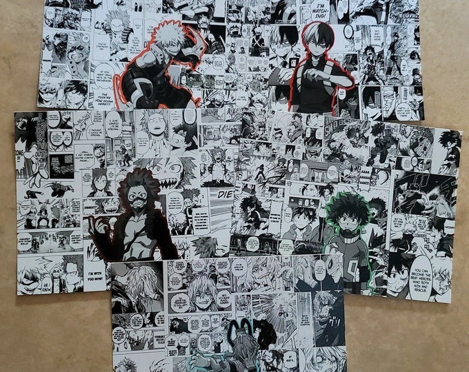 MHA Manga Panel Mini Prints - Etsy