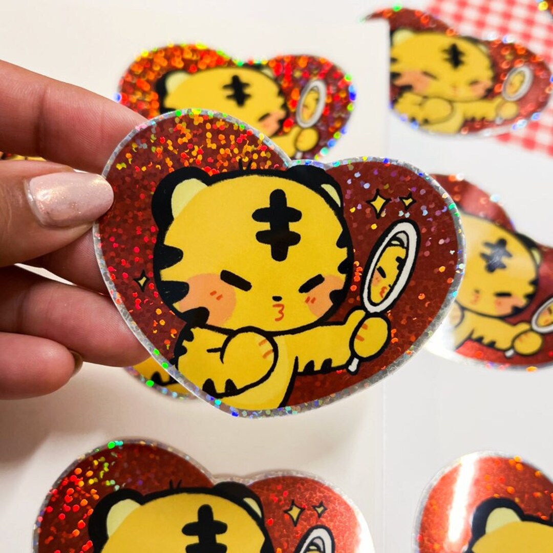 My Biggest Fan Little Tiger Hochi Heart Die-cut Sticker - Etsy
