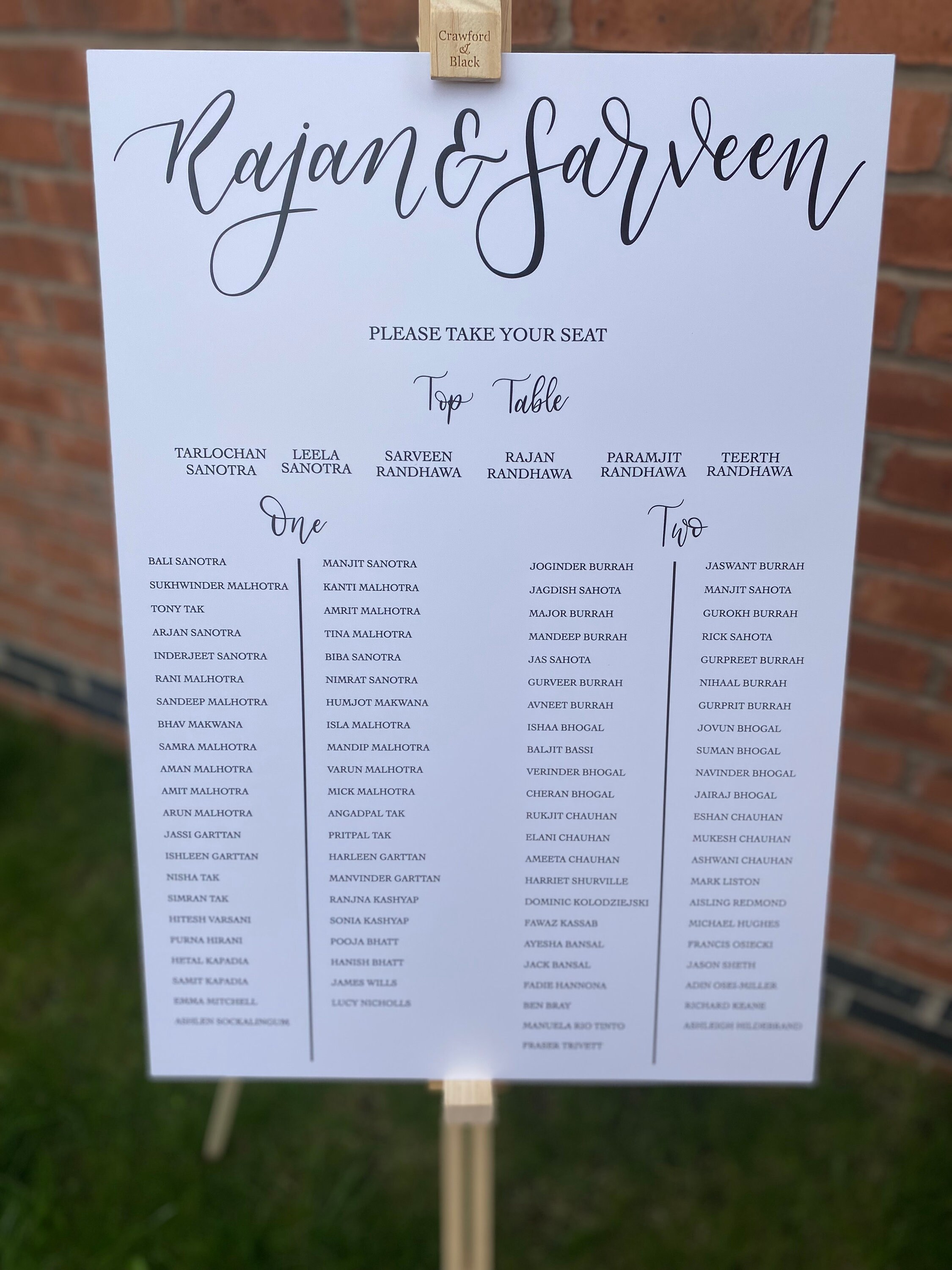 Trestle Table Plan Wedding Seating Chart Personalised - Etsy