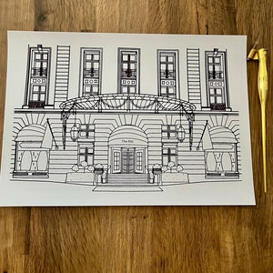 Personalised the Ritz Line Illustration | Custom Proposal Sketch ...