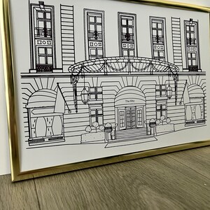 Personalised the Ritz Line Illustration | Custom Proposal Sketch ...
