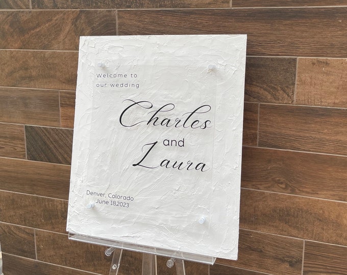 Modern Acrylic Wedding Sign, Acrylic Sign With Names, Printed Acrylic ...