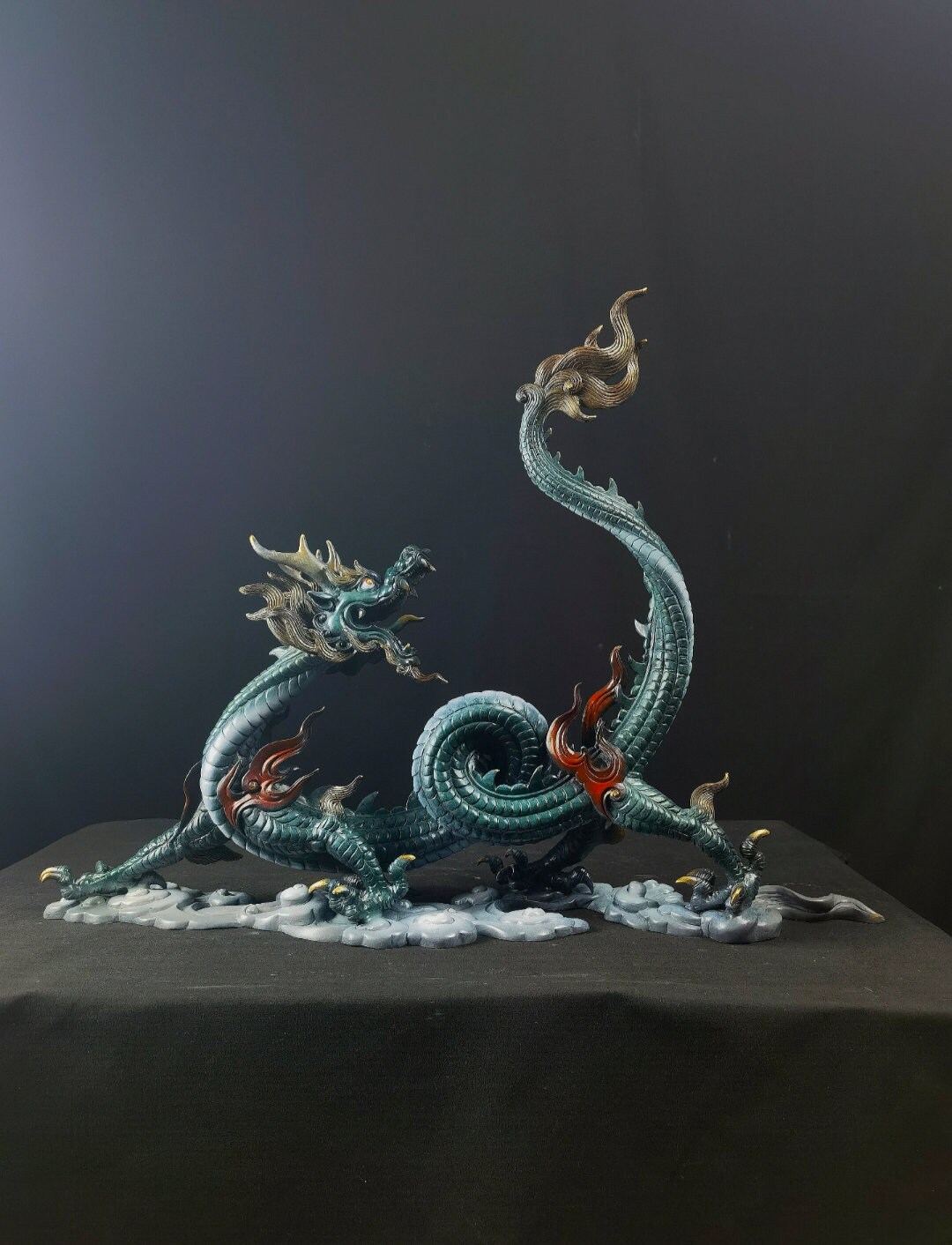 Blue Dragon / Qing Long Copper Ornament Handmade Home and Office Decoration - Etsy