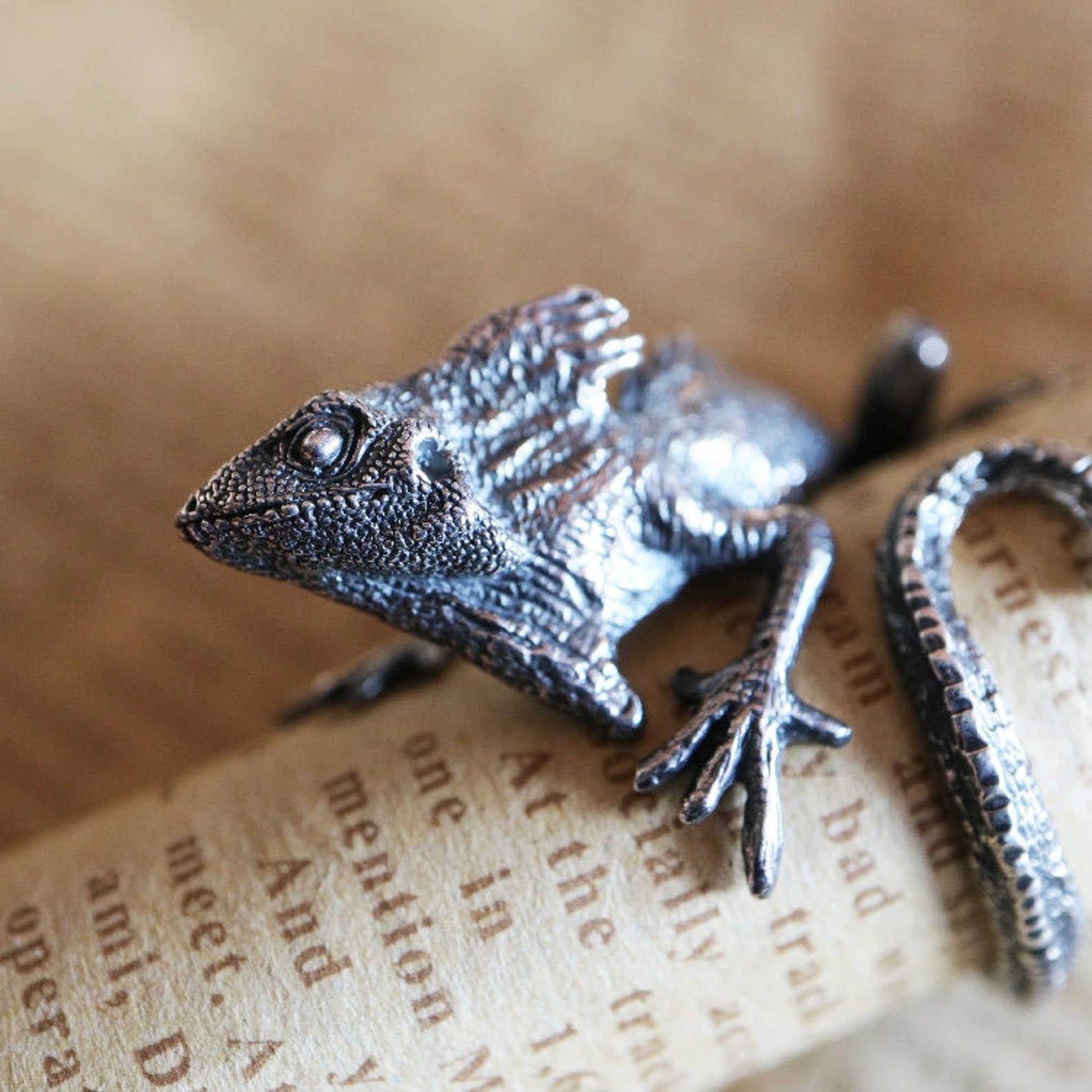 Lizard Ring 925 Silver handmade personality creative ring | Etsy