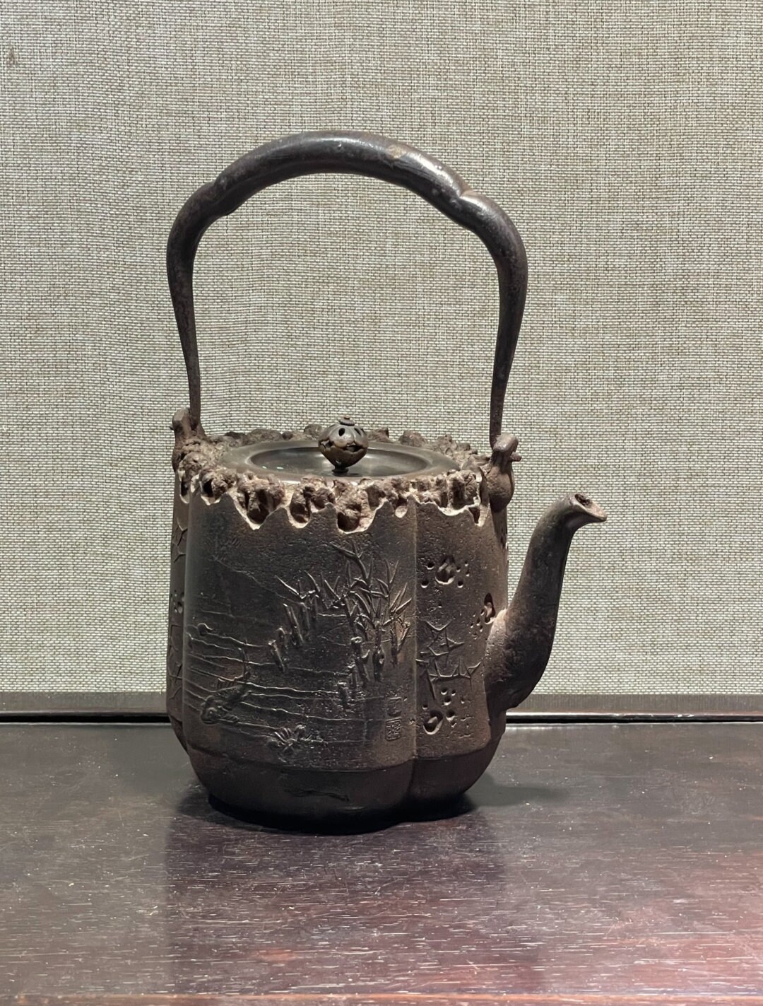 Antique Japanese Iron Kettle Daguo - Etsy