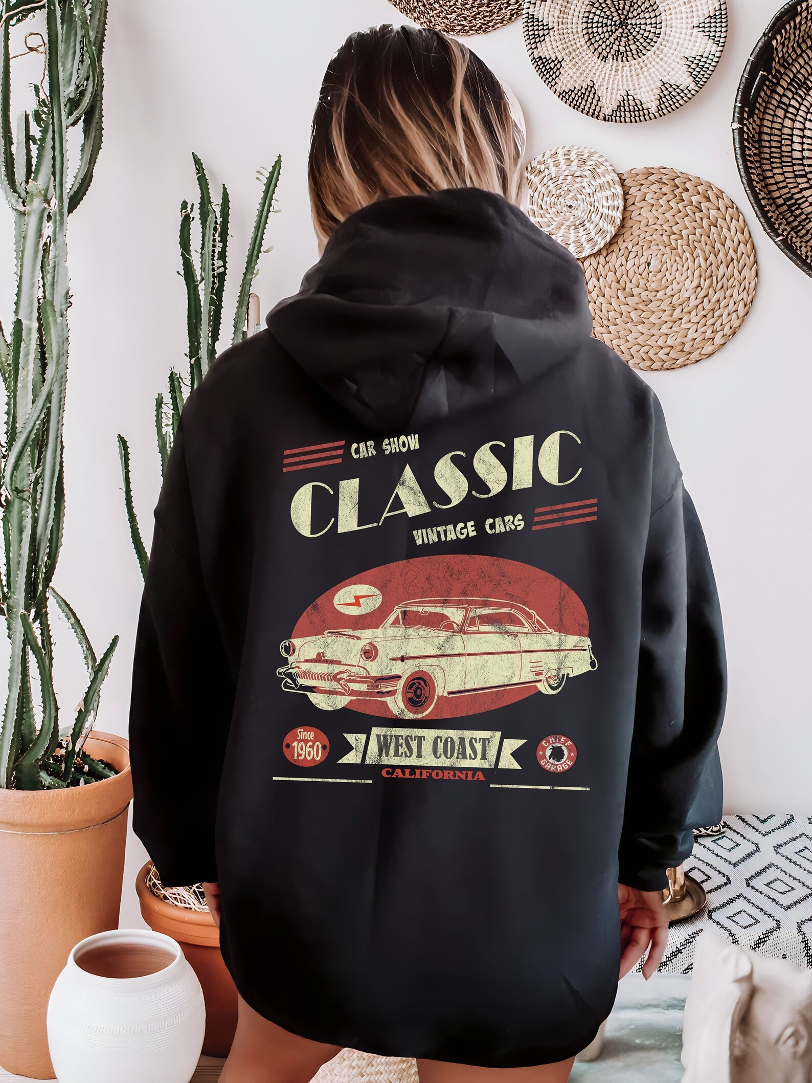 Classic Car Show West Coast Vintage Car Pullover Personalized Gift ...