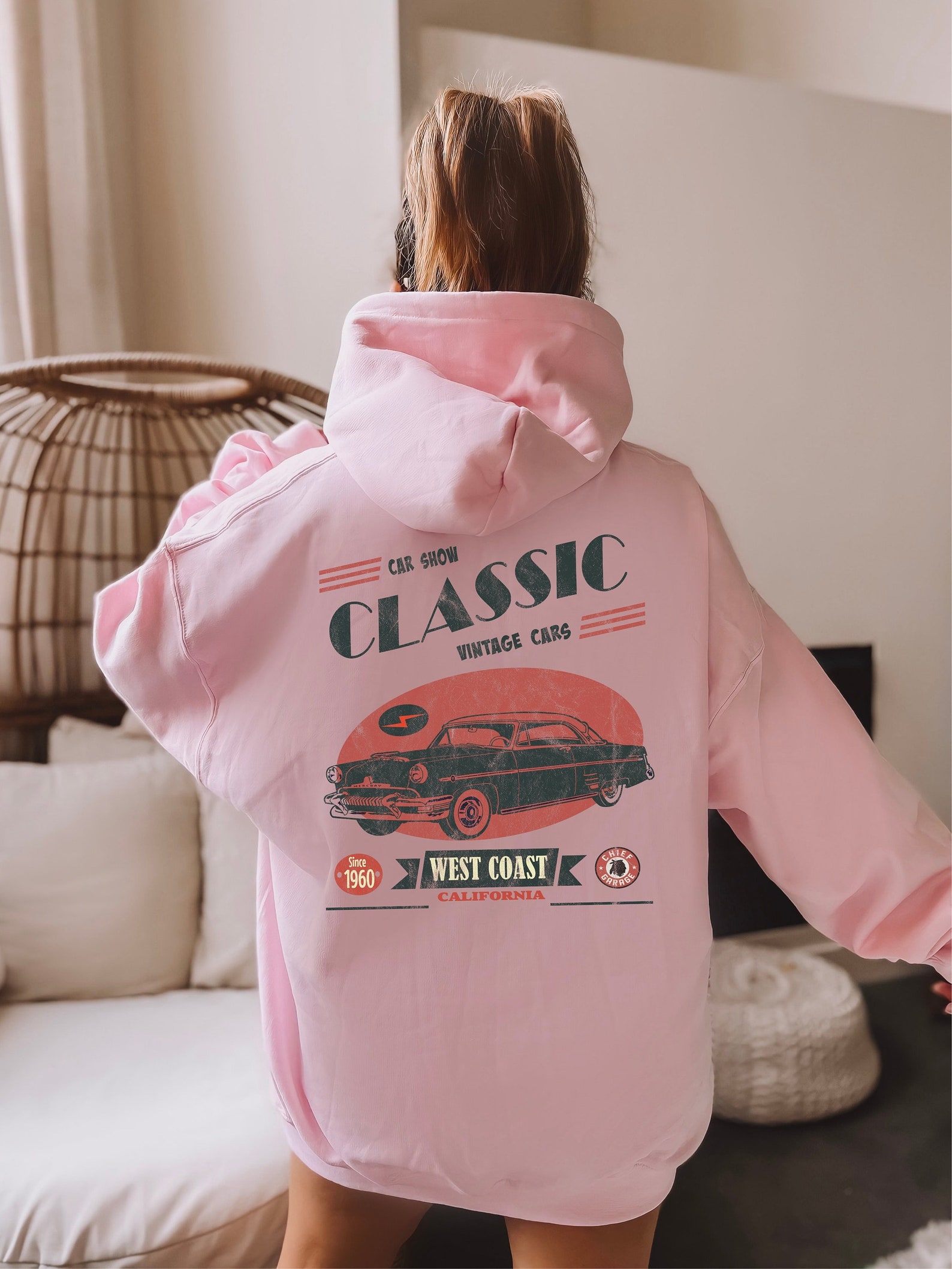 Classic Car Show West Coast Vintage Car Pullover Personalized Gift ...