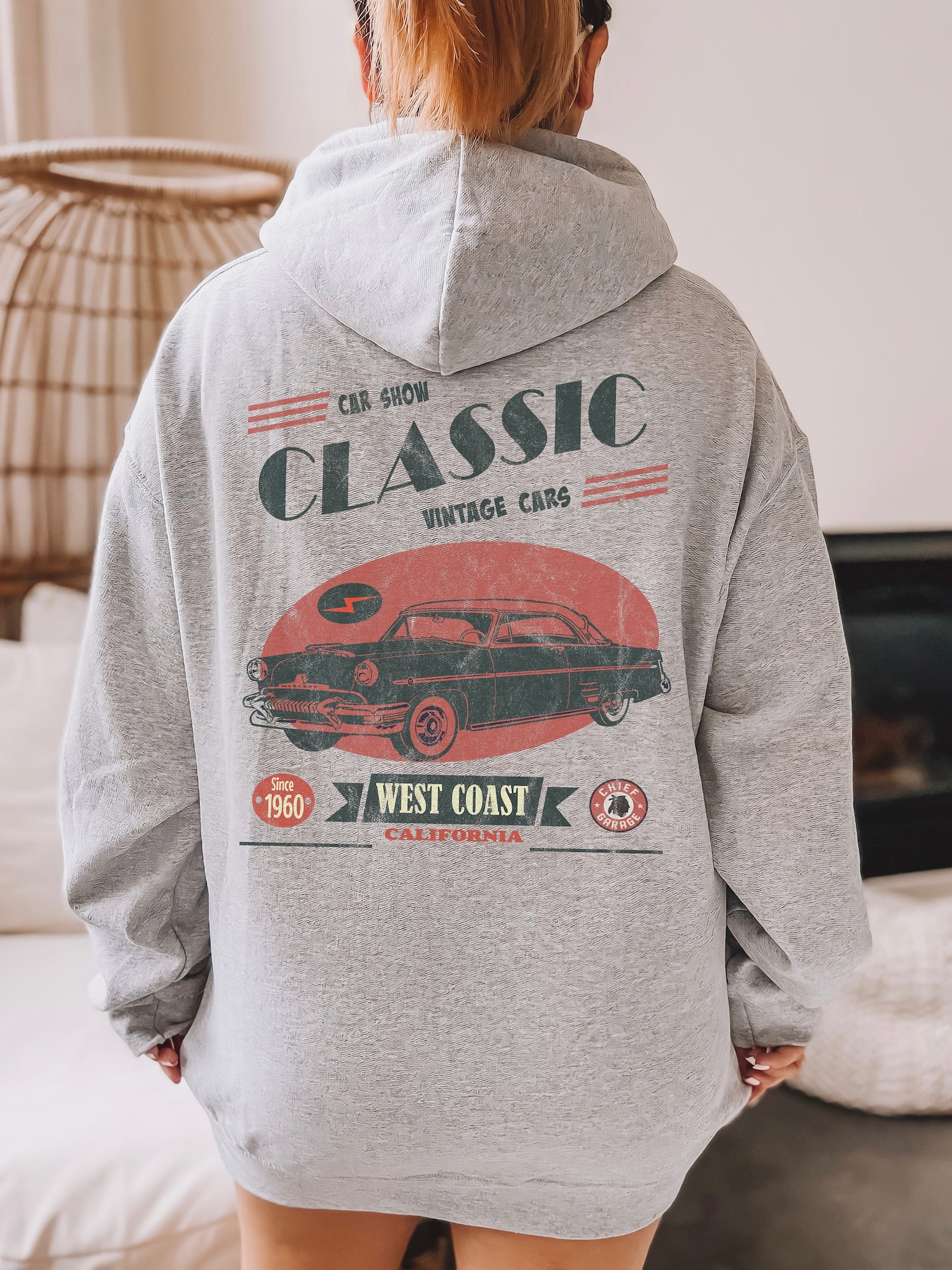 Classic Car Show West Coast Vintage Car Pullover Personalized Gift ...