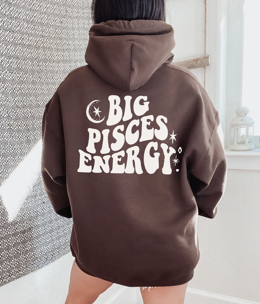 Big Pisces Energy Zodiac Sign Pullover Personalized Gift Custom Graphic ...