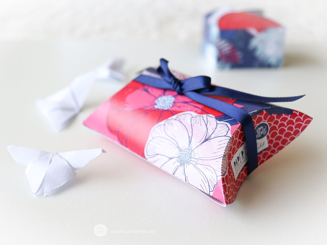 Gift Box RED | DIY Printable Paper Template | Sweet Pillow Box Design ...