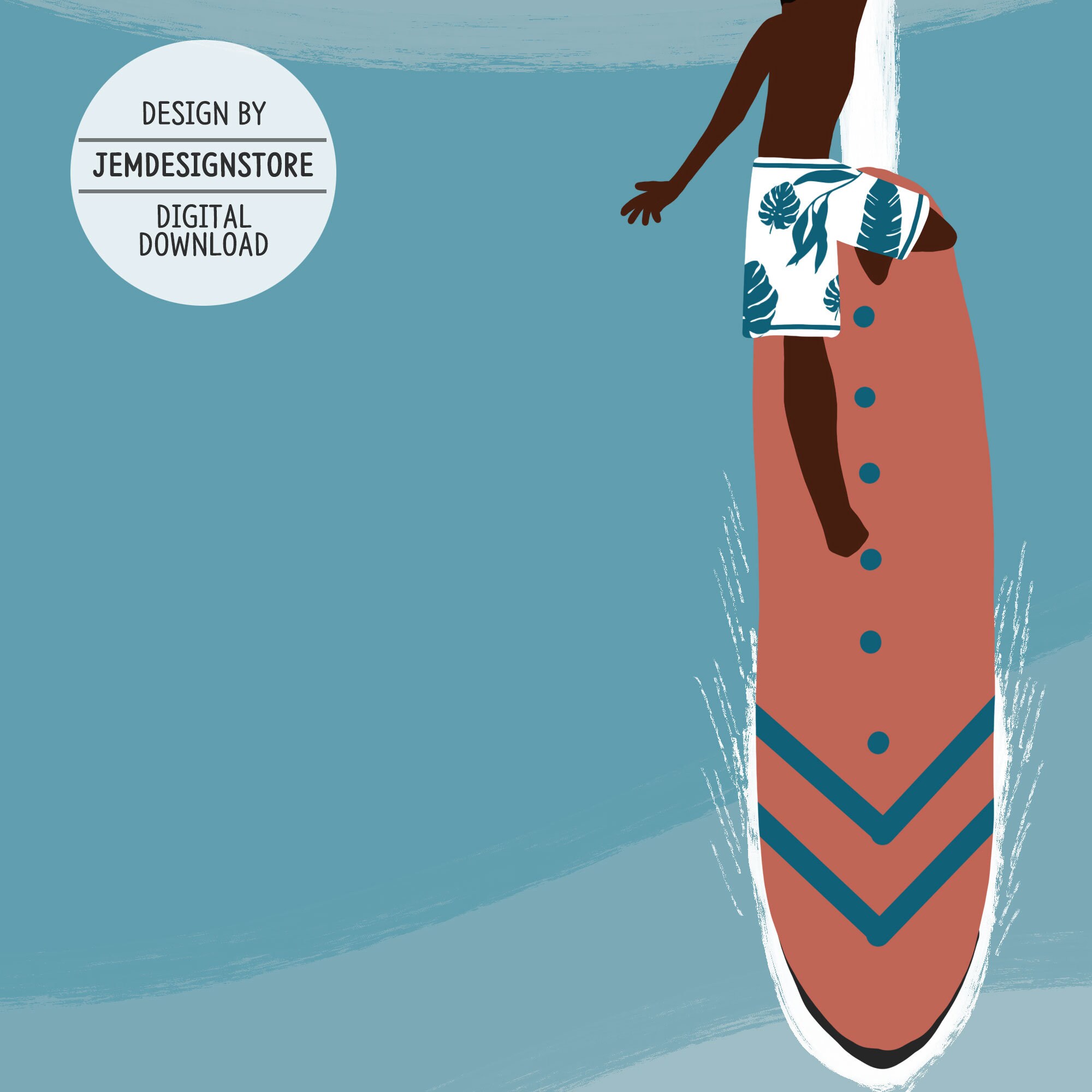 Abstract Art Ocean Wave Blue Wave Surf Poster Neutral - Etsy