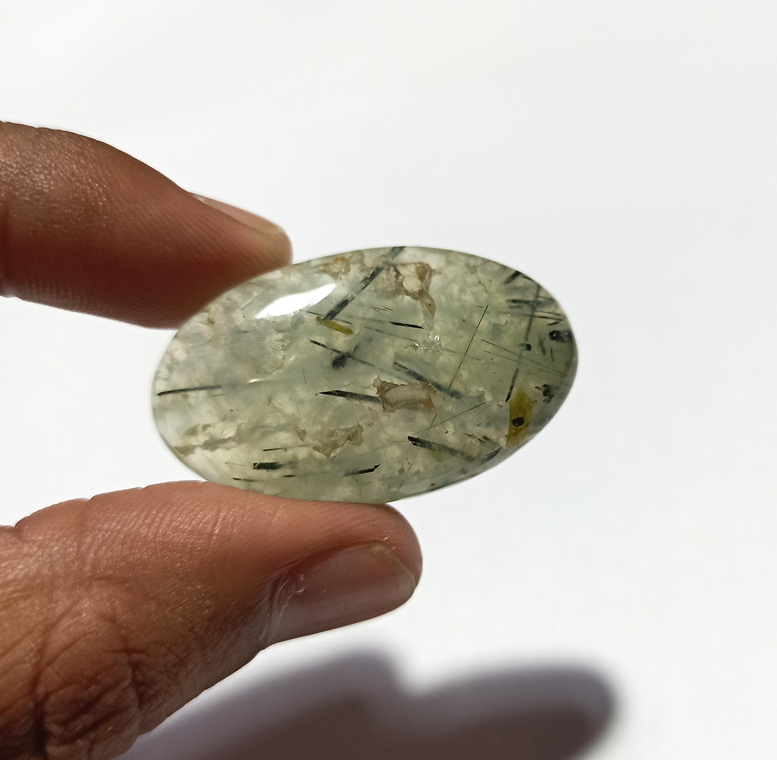 Natural Prehnite Gemstone-green Prehnite Cabochon-bright Green - Etsy UK