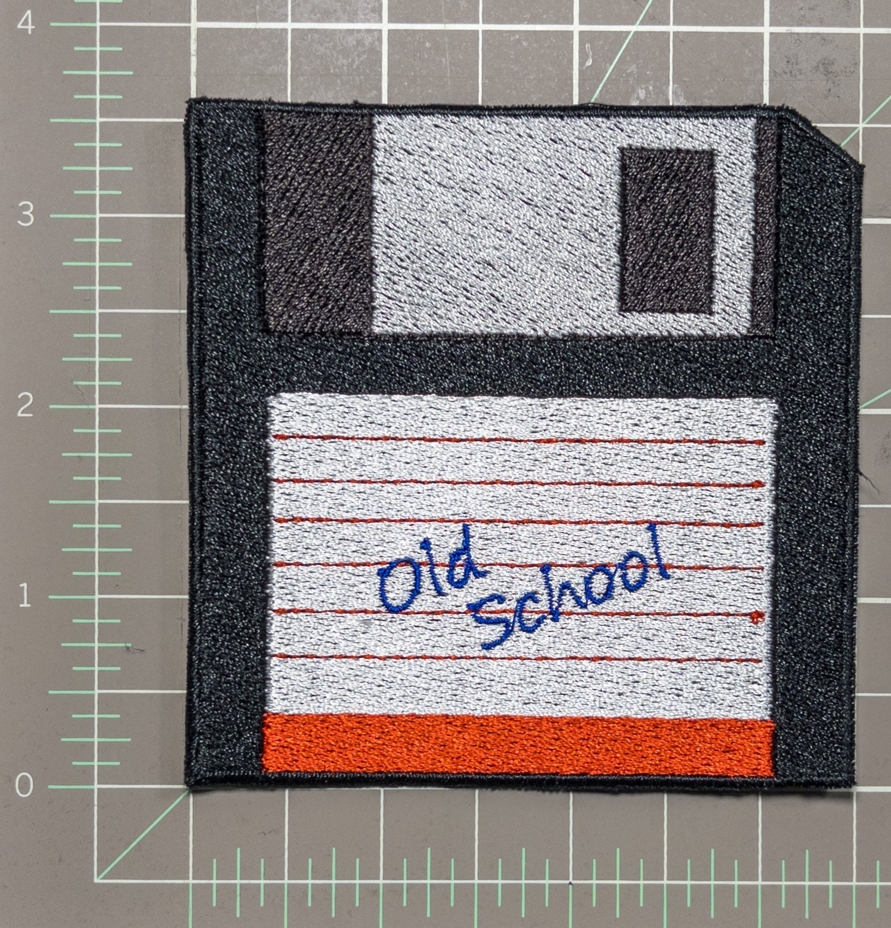Nostalgic Old School 3.5 Floppy Disk Patch Iron-on life Size - Etsy UK