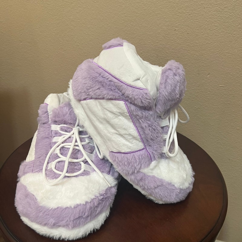 Plush Jordan Slippers - Etsy