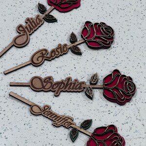 Laser Cut Wood Personalized Rose Gift for Valentine’s Day / Eternal ...