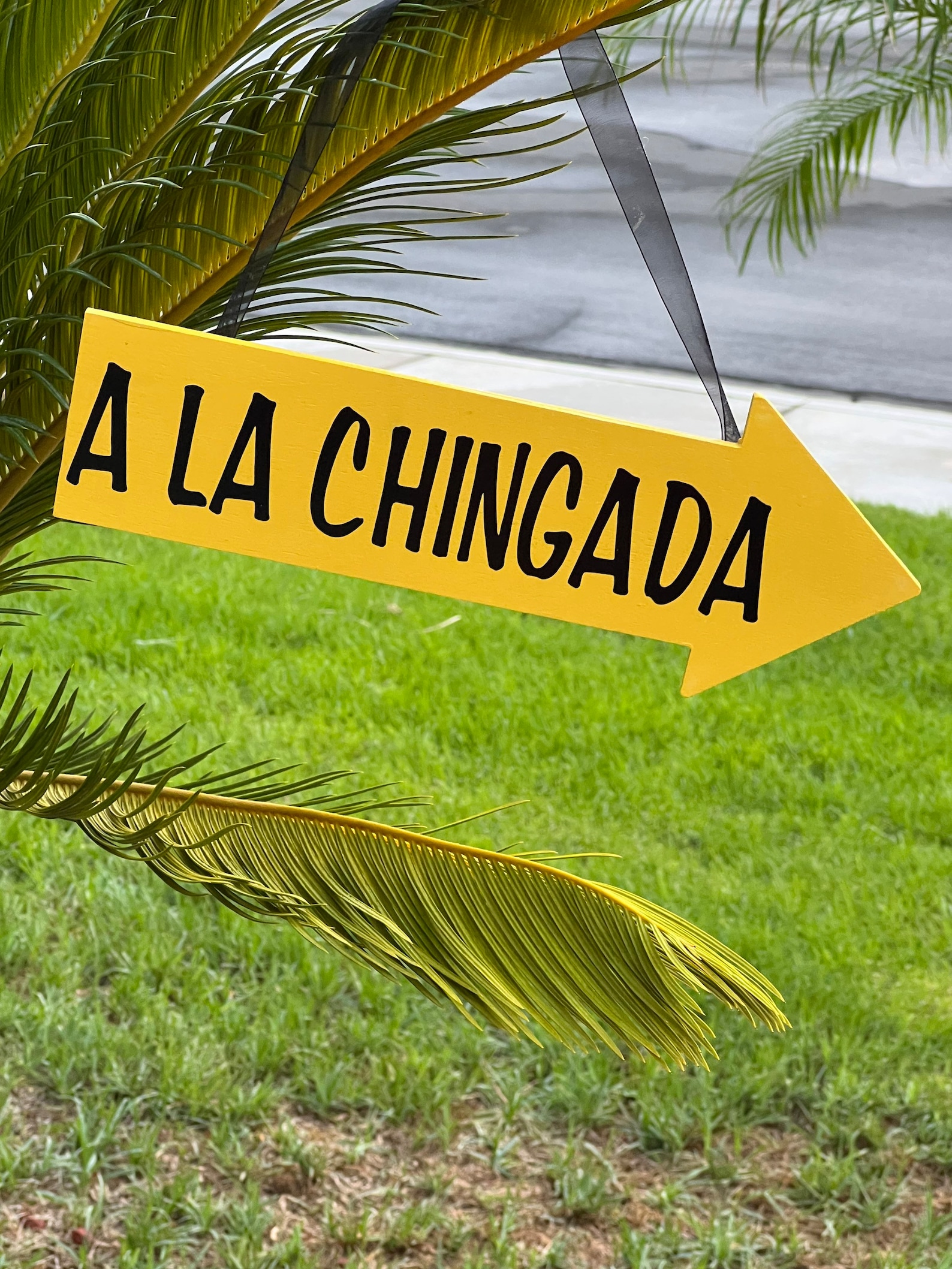 A La Chingada Arrow Wood Sign With Vinyl Letters - Etsy